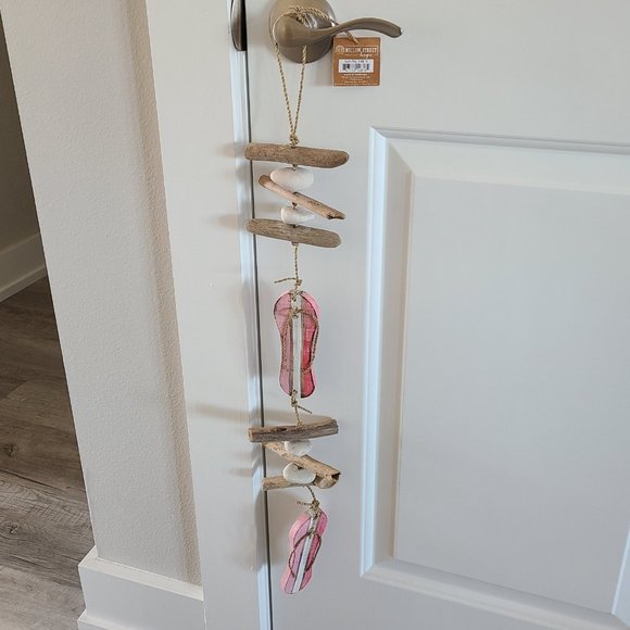Dei | Accents | Dei Wood Stone And Jute Flip Flop Hanging Dcor | Poshmark